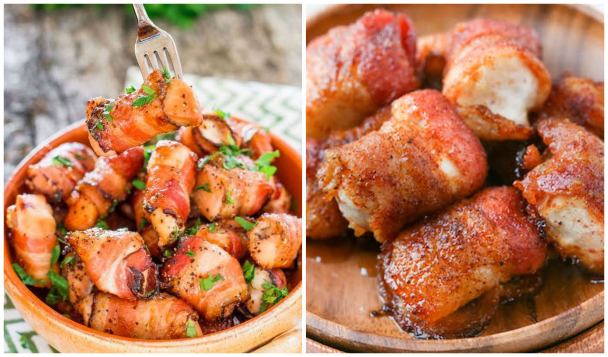 Rollitos de POLLO y QUESO envueltos en TOCINO