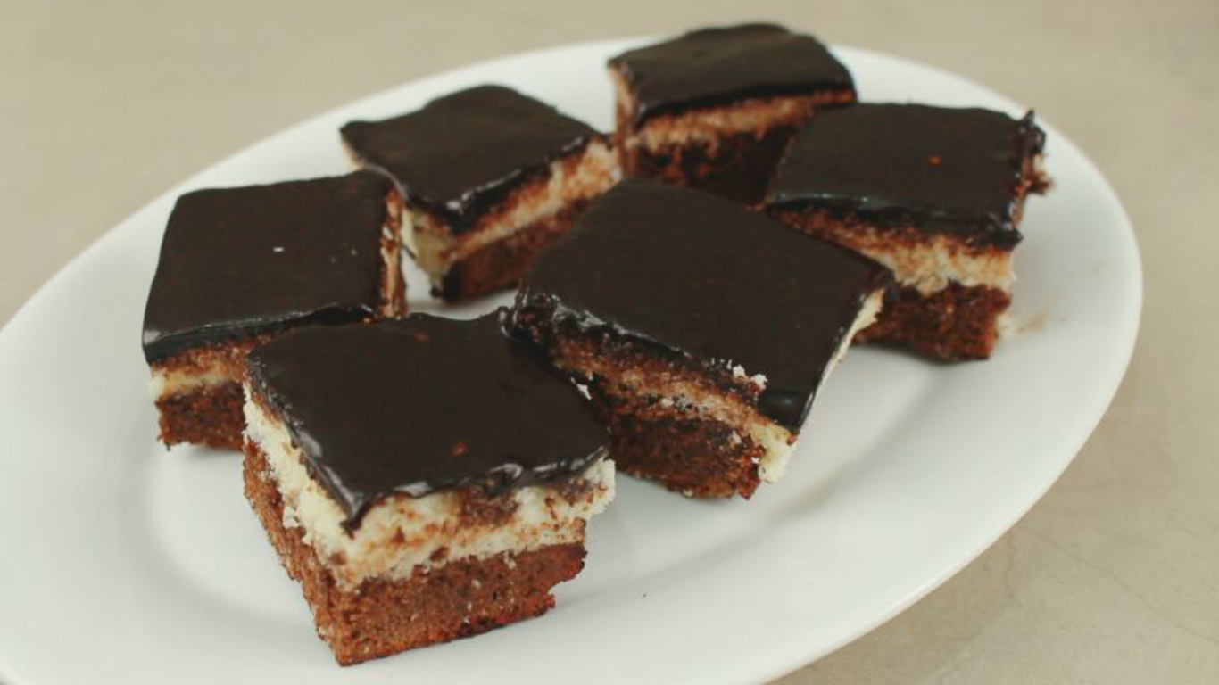 Los mejores cuadritos de chocolate y coco